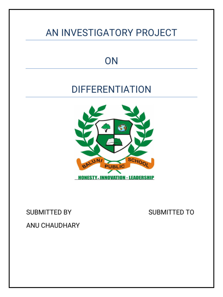 An Investrigatory Project | PDF