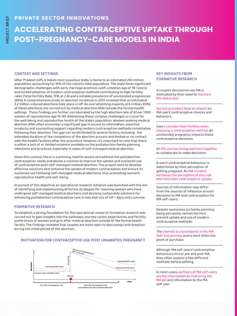 PMAC Project-Brief Digital-Version | PDF | Abortion | Birth Control