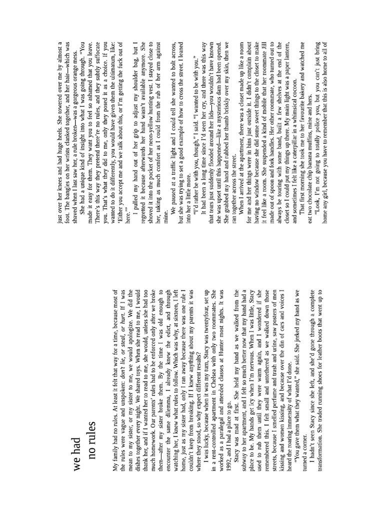 We Had No Rules-Corinne Manning | PDF