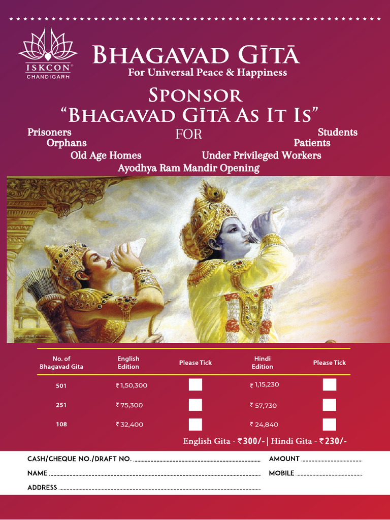 Final Iskcon Bhagvad Gita | PDF