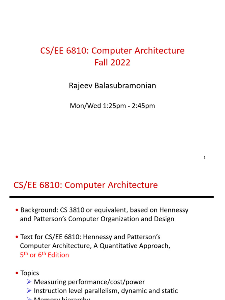 Lecture 1 Pdf Central Processing Unit Multi Core Processor