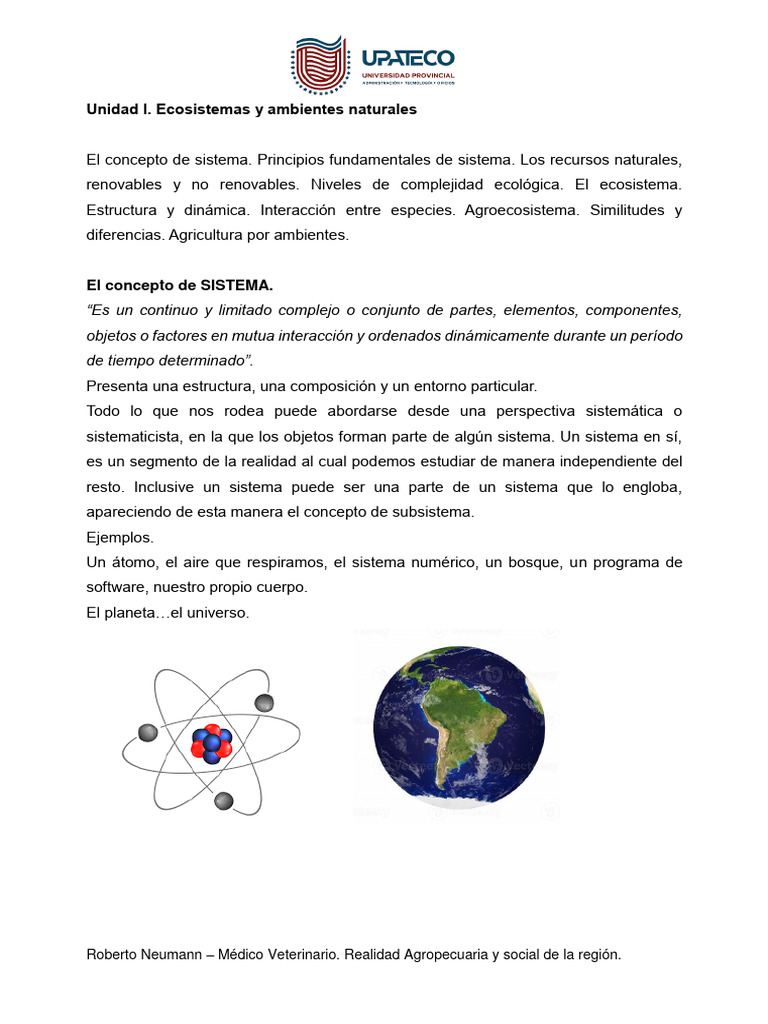 Unidad I Sistemas | PDF | Sistema | Ecosistema