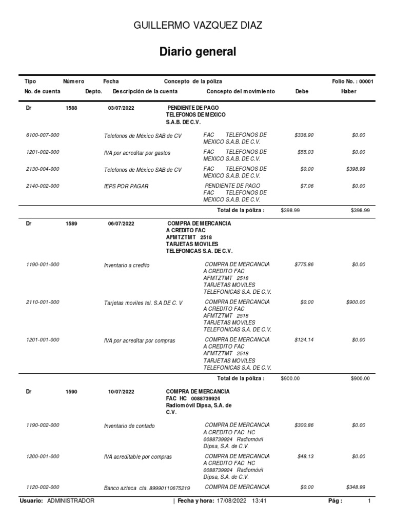 Diario General | PDF | Bancos