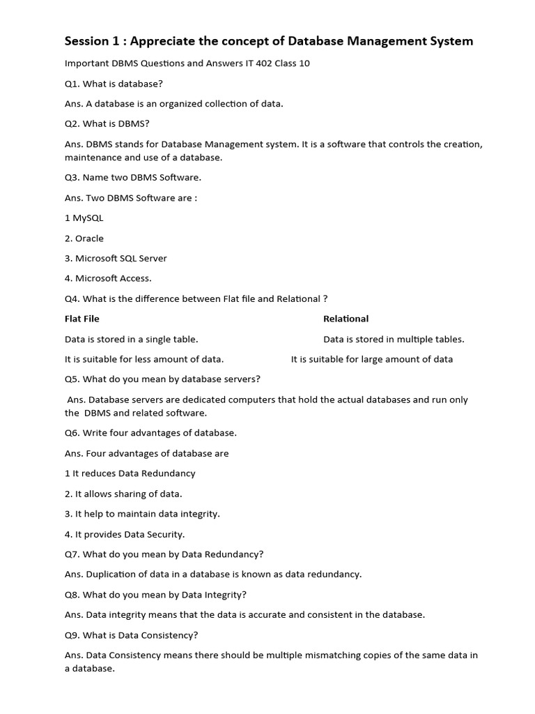 DBMS Notes | PDF | Relational Database | Databases DBMS Notes | PDF | Relational Database | Databases