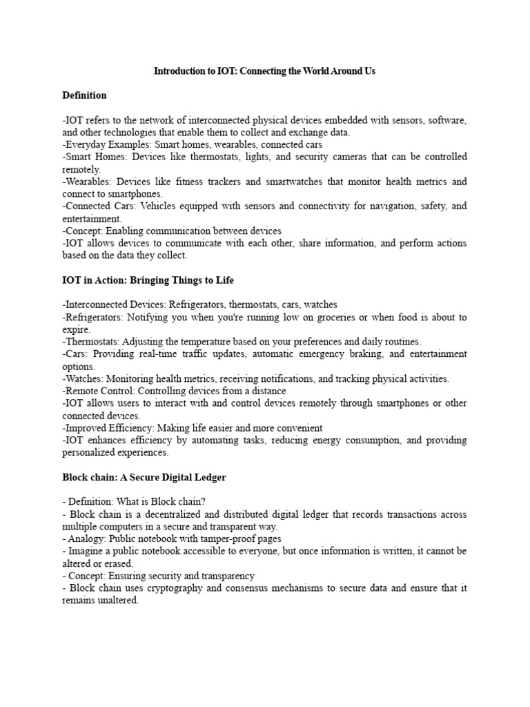 Lecture 21 IOT & Blockchains | PDF | Internet Of Things | Computing