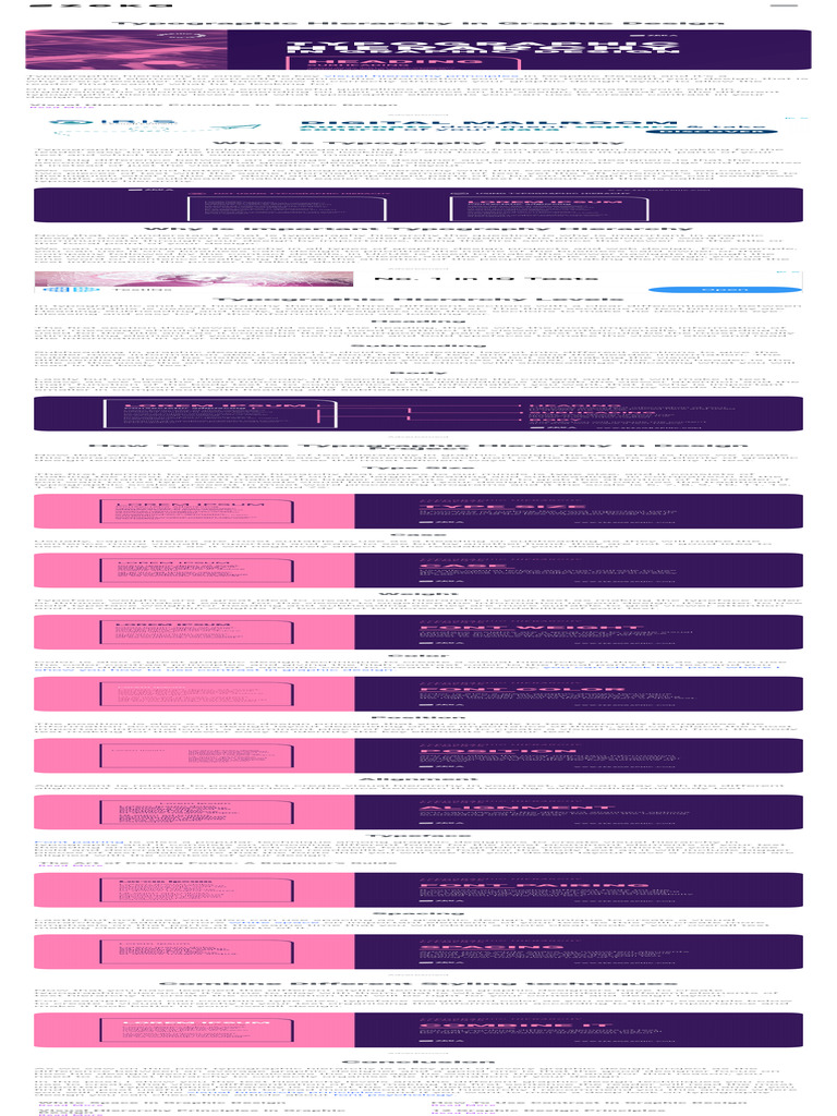 Typographic Hierarchy in Graphic Design - Zeka Design | PDF