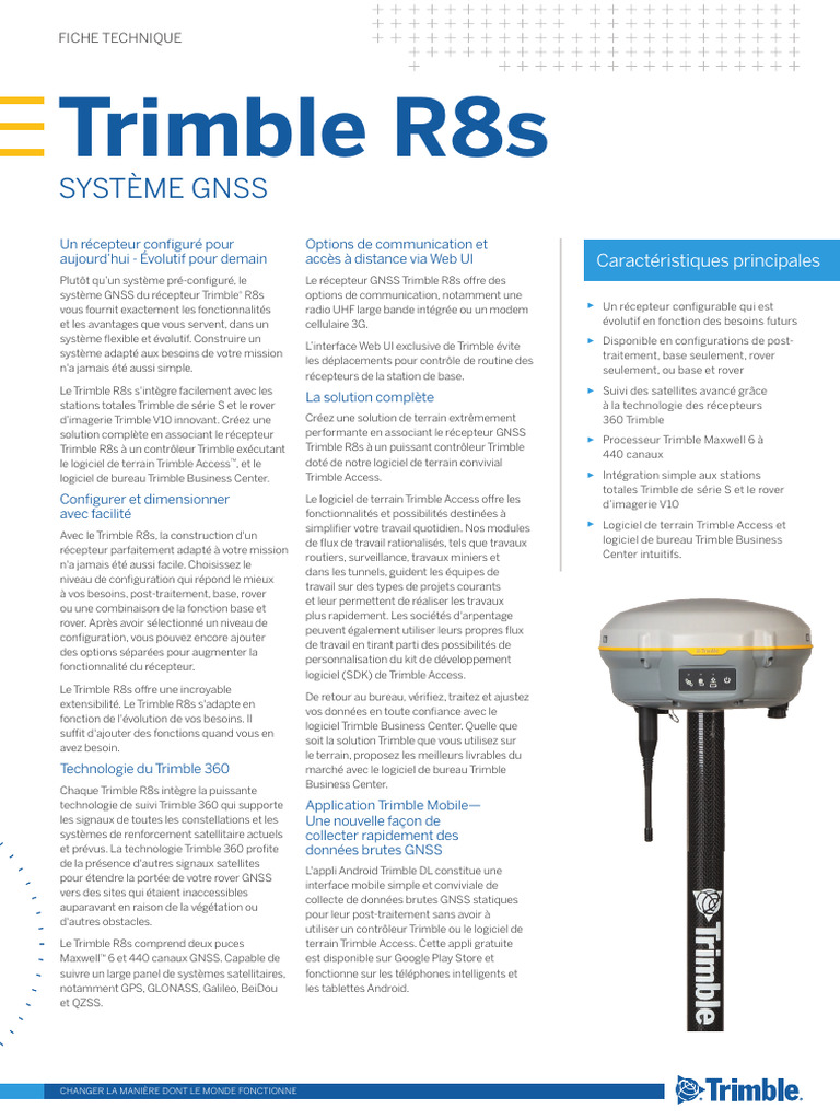 Datasheet - Trimble R8s GNSS - French - Screen | PDF | Informatique | Ingénierie informatique