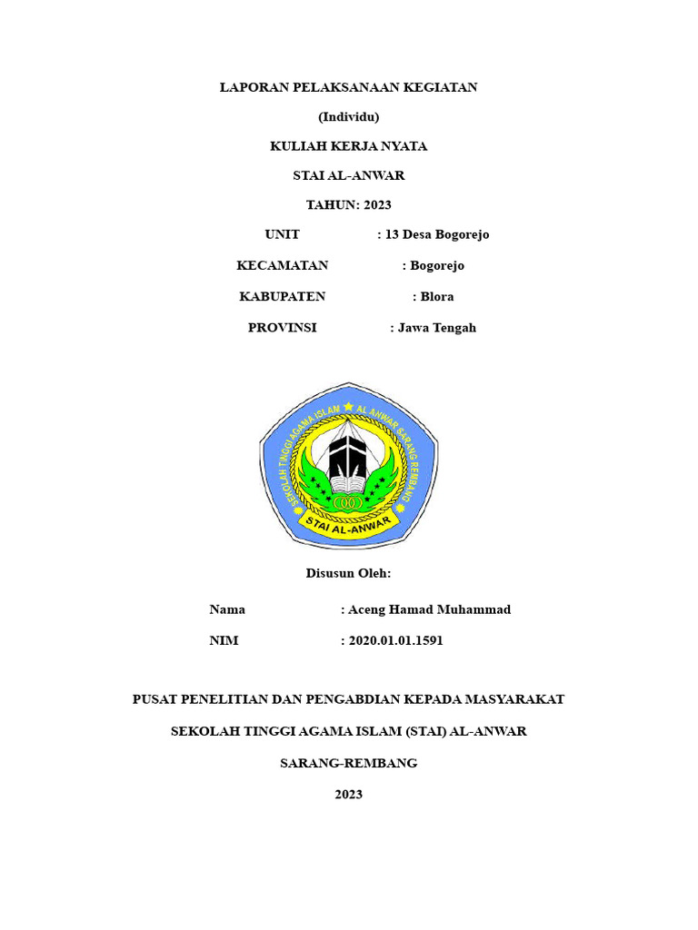 Laporan LPK Aceng | PDF | Ilmu Sosial