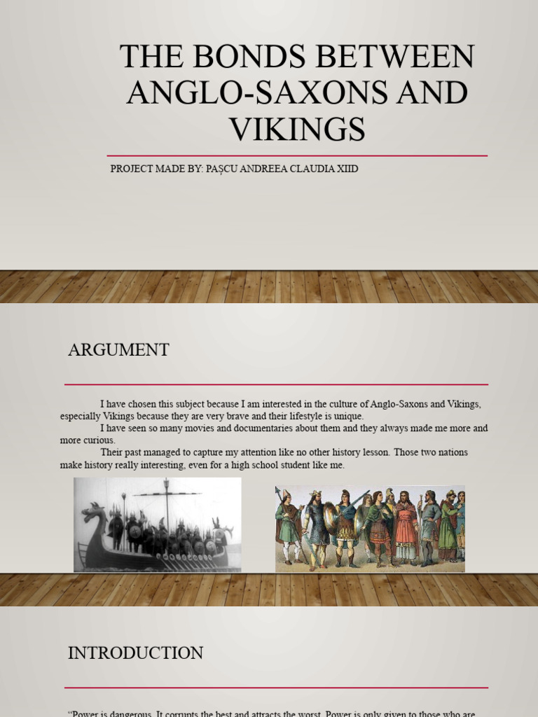 Powerpoint Atestat Clasa A 12-A Engleza | PDF | Vikings | Anglo Saxons
