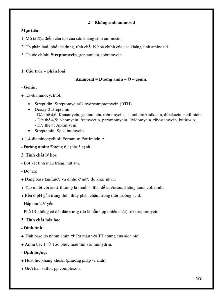 2-Kháng Sinh Aminosid | PDF