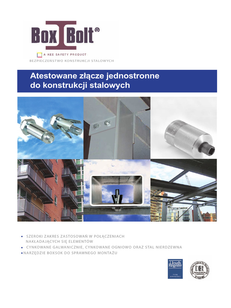 Katalog Kotwy Do Stalowych Profili Zamknietych Box Bolt | PDF