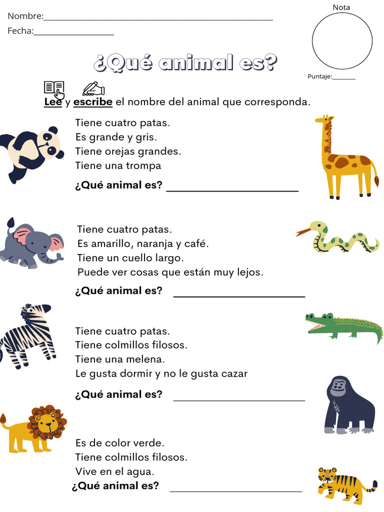 Que Animal Es 2° | PDF | Artes del Lenguaje y Comunicación