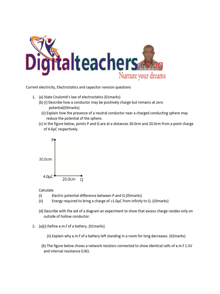 Physics Revision for Advanced Students | PDF | Capacitor | Capacitance