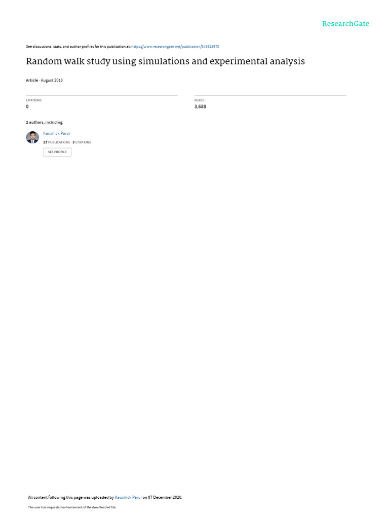 Statistical Mechanics Project | PDF | Randomness | Physics