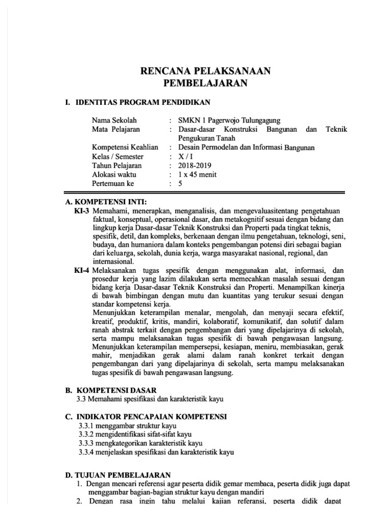 Rpp-Kayu | PDF | Teknologi & Rekayasa