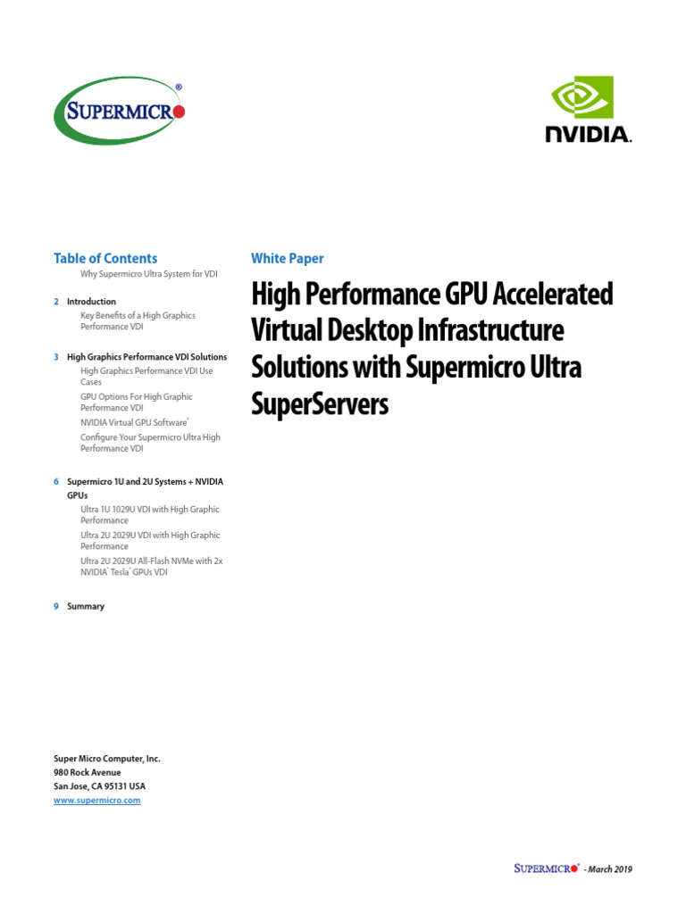 White Paper NVIDIA-VDI | PDF | Computers