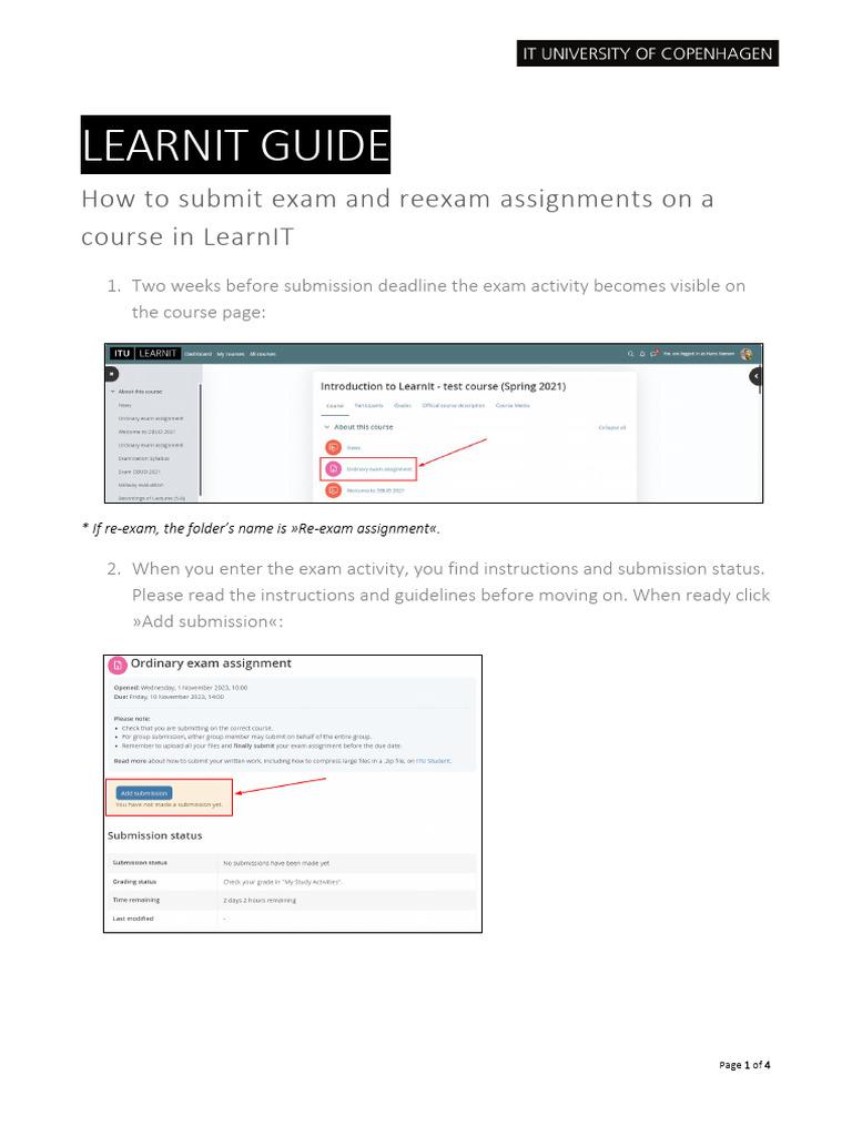 LearnITvejledning Kursusaflevering Moodle 41 PDF | PDF | Computing | Software