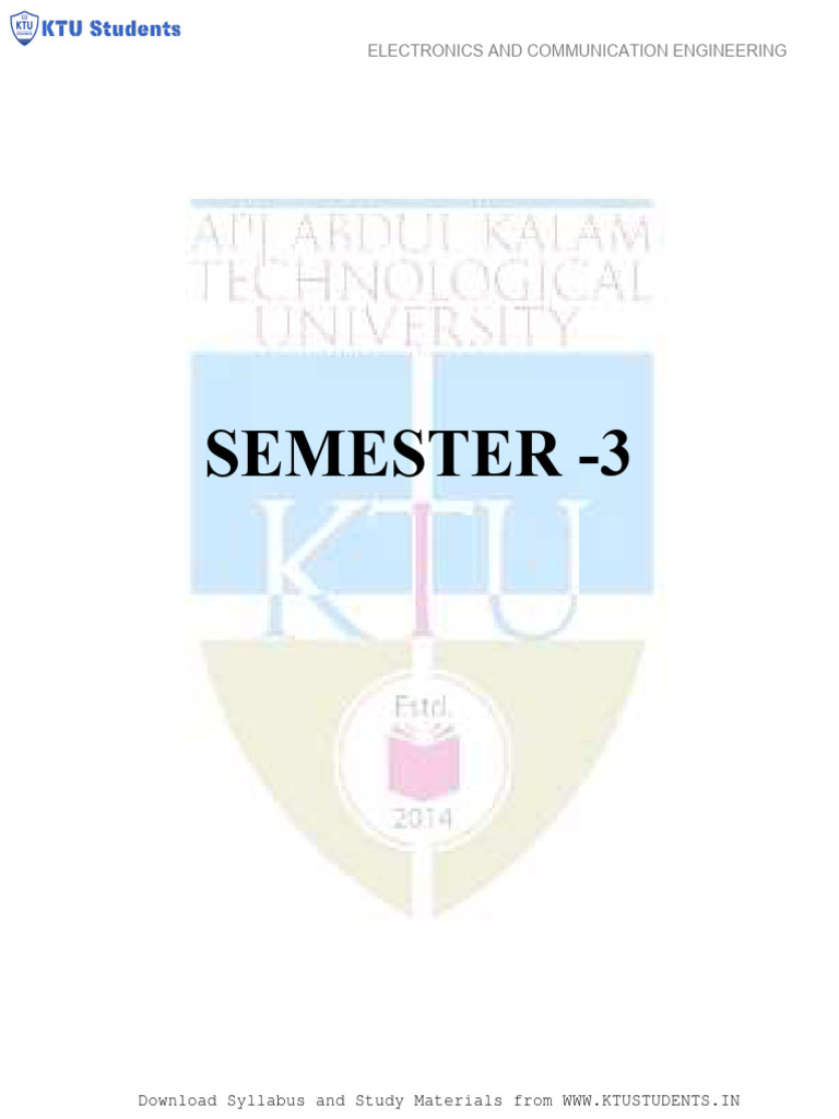 ALL-ECE S3 2019-Scheme-Syllabus Ktustudents - in | PDF