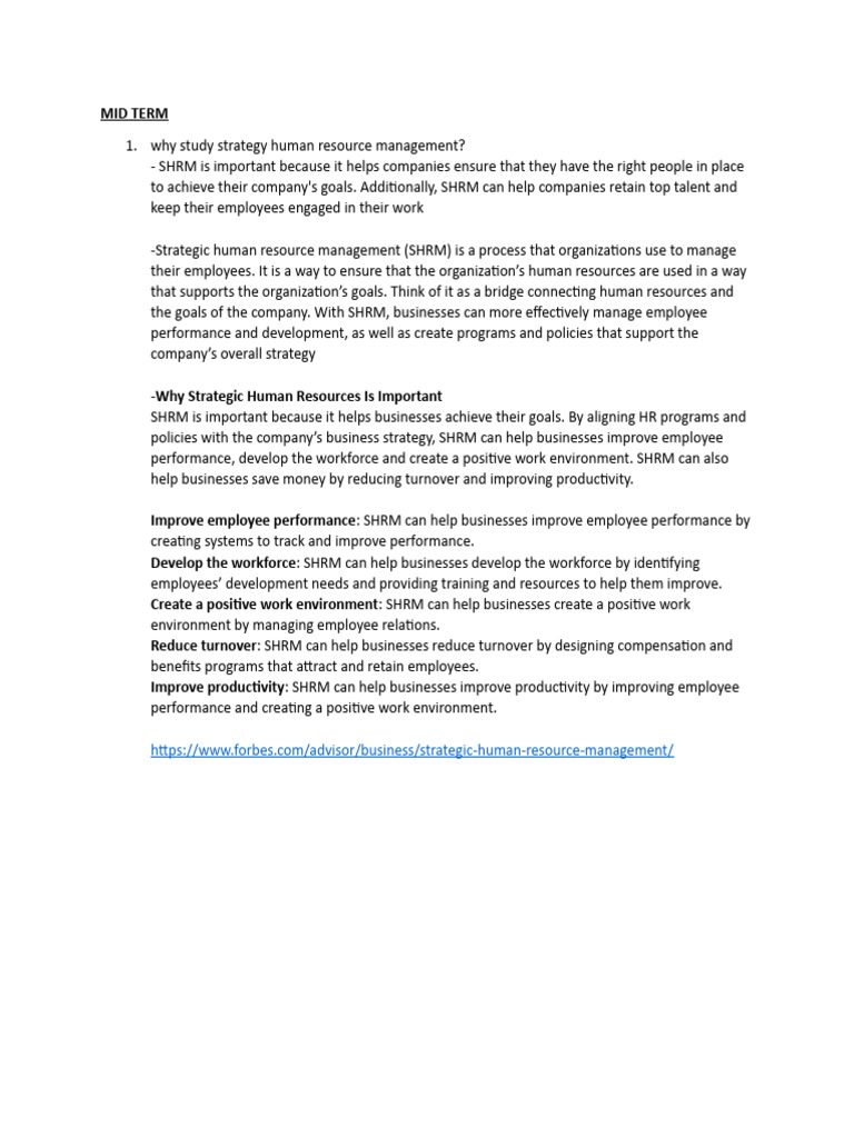 Mid Term | PDF | Piece Work | Performance Appraisal