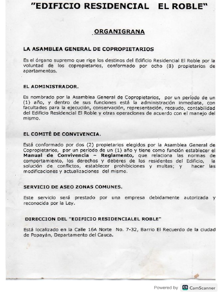 Reglamento Edificio El Roble-2 | PDF