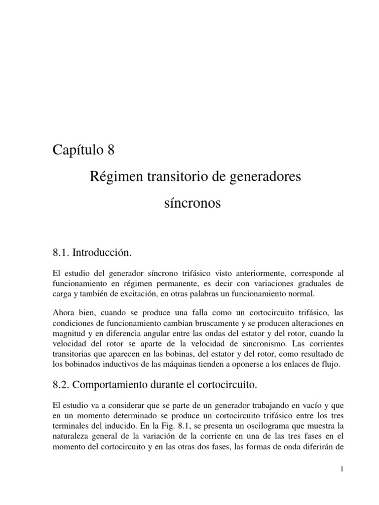 Cap. 8 Régimen Transitorio Texto | PDF | Inductor | Corriente alterna