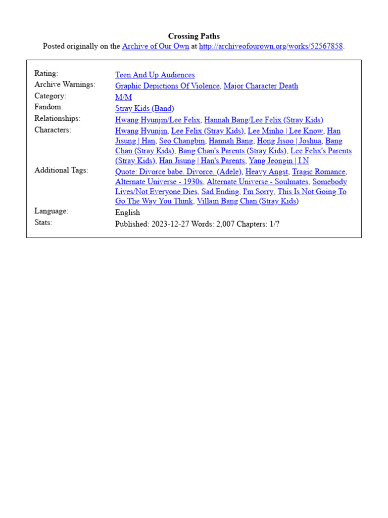 Crossing Paths | PDF