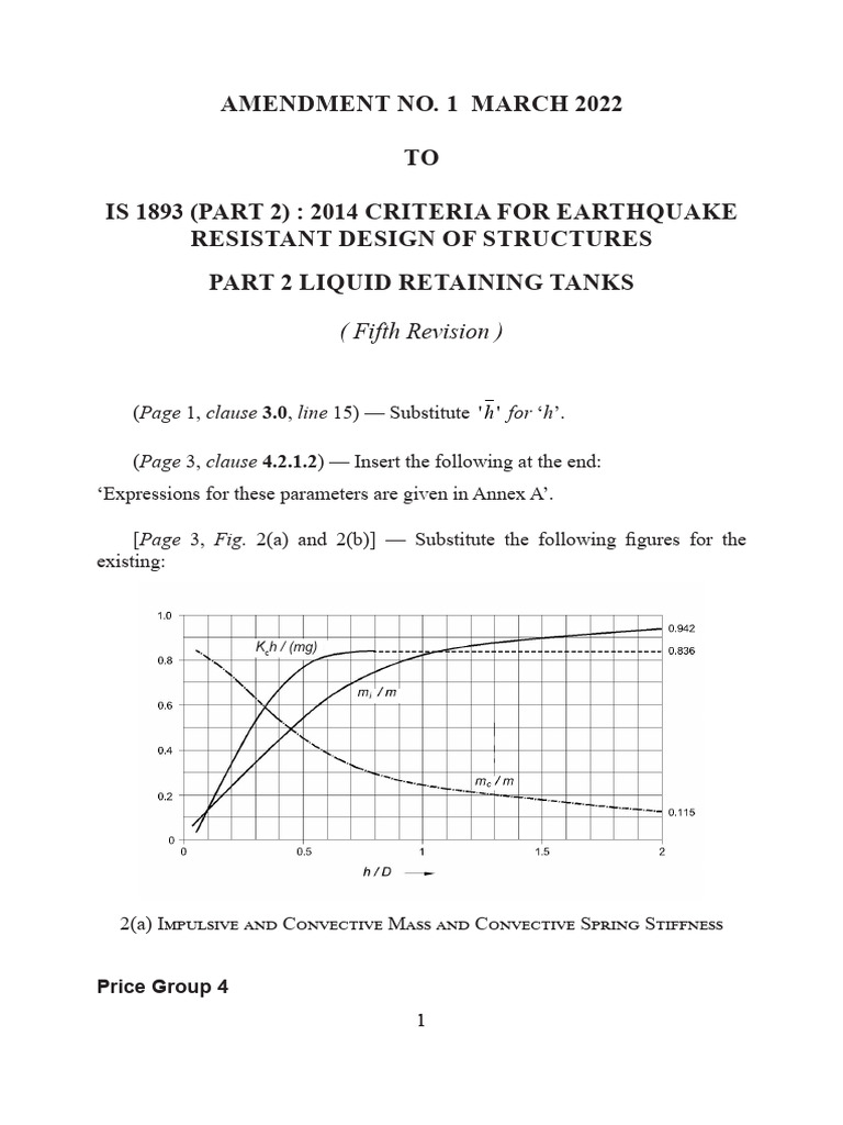 Amendment IS 1893 Part 2 | PDF | Mechanics | Building Engineering