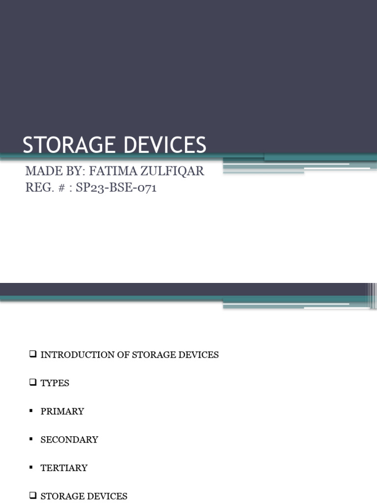 Fatima Zulfiqar | PDF | Computer Data Storage | Random Access Memory
