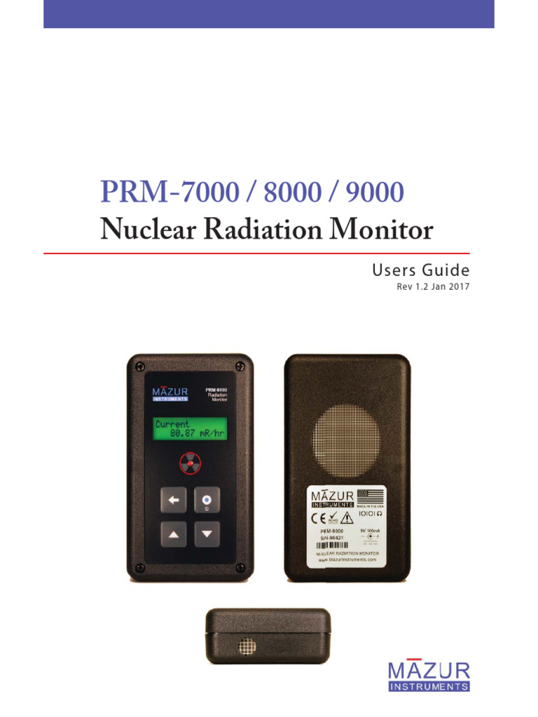 PRM-X000 Users Guide Rev 1.2 EN | PDF | Radionuclide | Device Driver