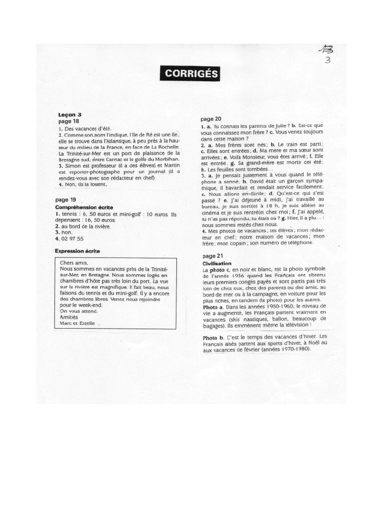 Leçon 3 | PDF