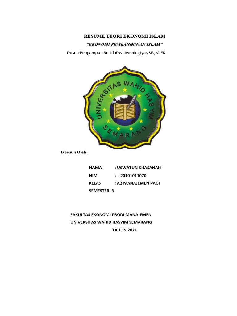 TEI RESUME Uswatun Khasanah (20101011070) | PDF