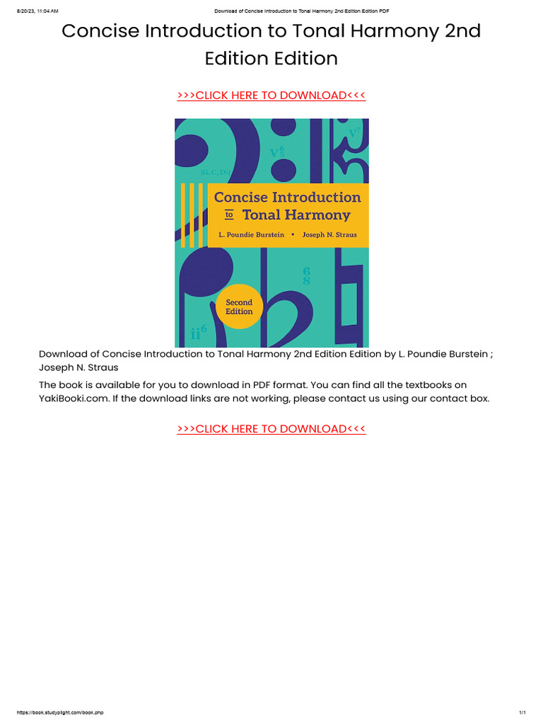 Download Concise Tonal Harmony 2nd Ed. PDF | PDF | Politics | Religion ...