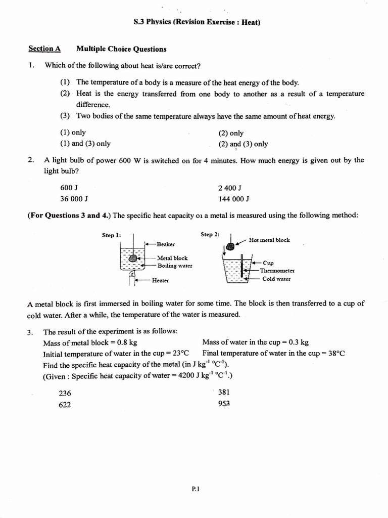 Ywgs Phy Heat Re Ex | PDF | Science & Mathematics