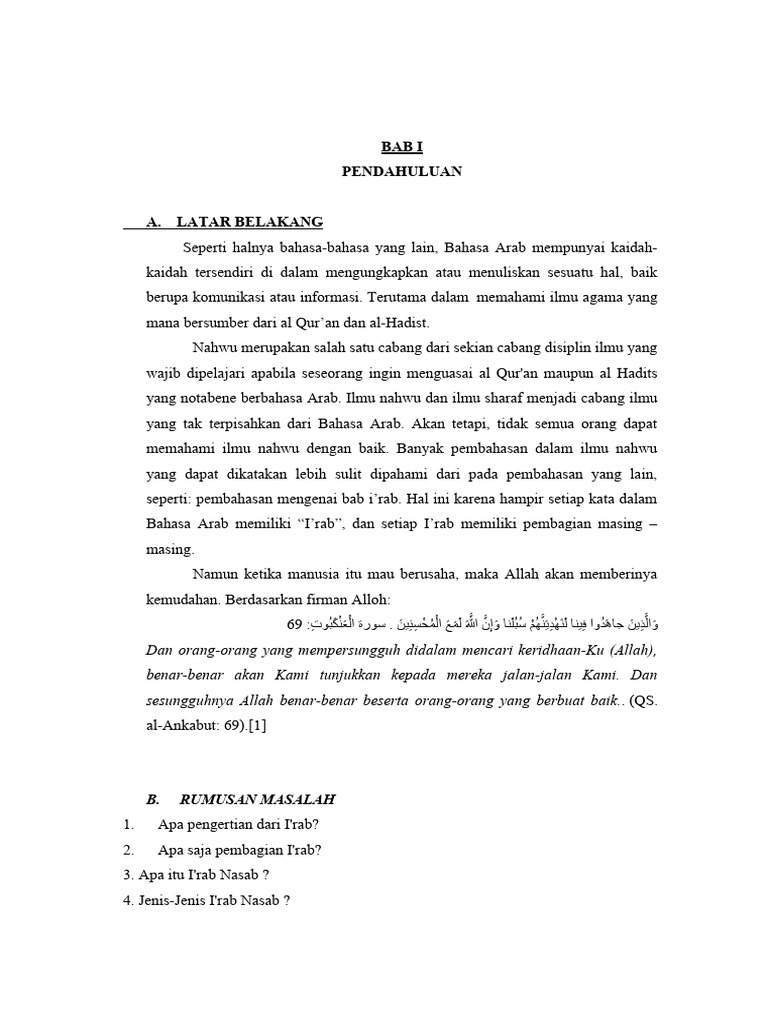 Pengertian dan Tanda I'rab Nashab | PDF | Seni & Disiplin Bahasa