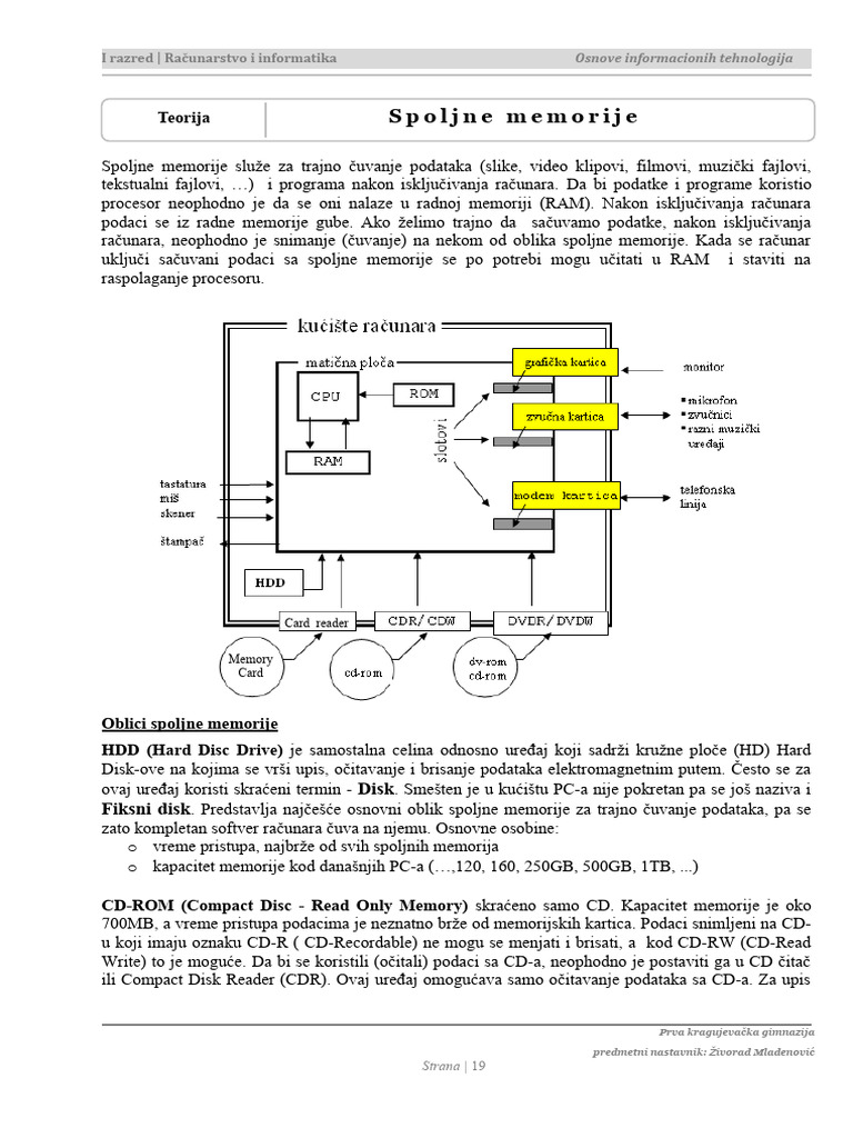 04 Spoljne-Memorije | PDF