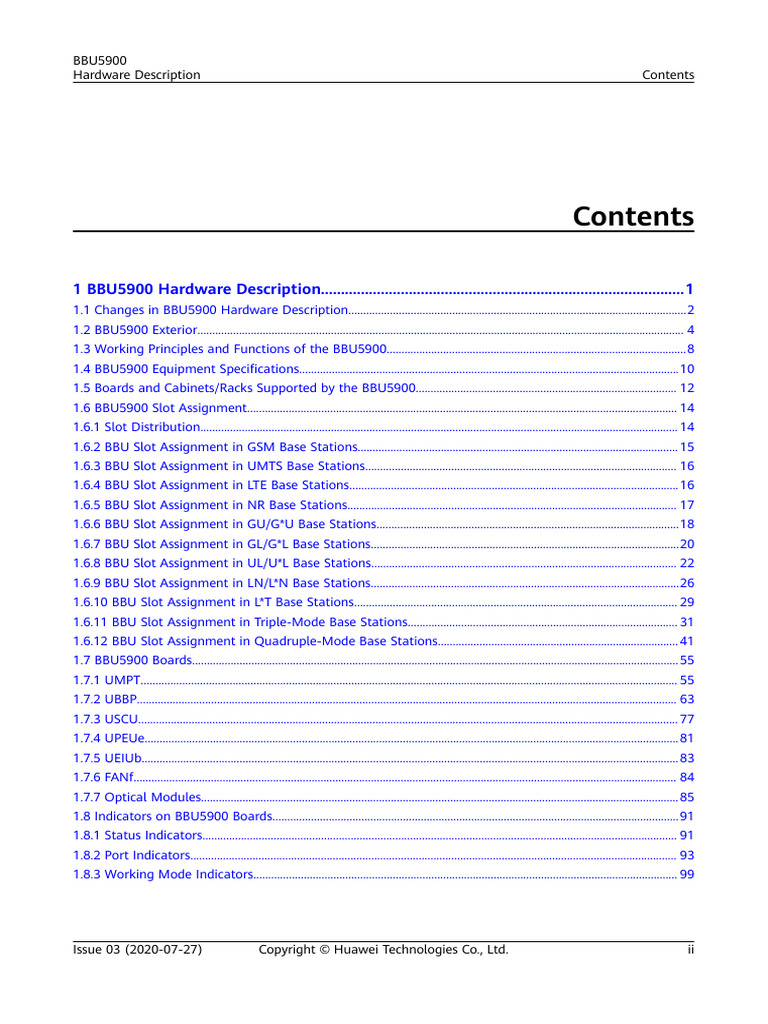 BBU5900 Hardware Description | PDF | Lte (Telecommunication) | Usb