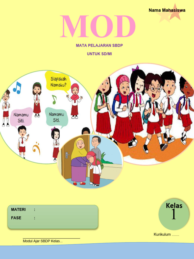 2023-1 Template Modul Kurikum Merdeka KLS 1 | PDF | Karier & Perkembangan
