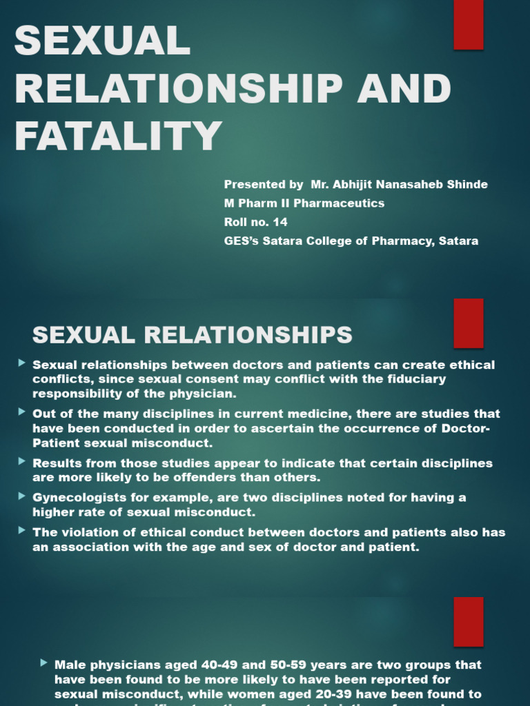 Sexual Relationship and Fatality | PDF
