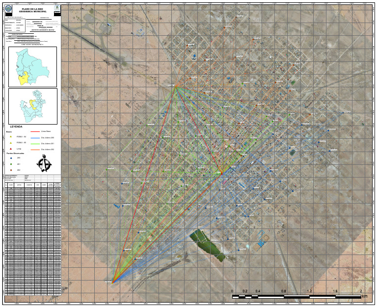 Mapa de La Red Geodesica Municipal | PDF | Navegación | Geofísica