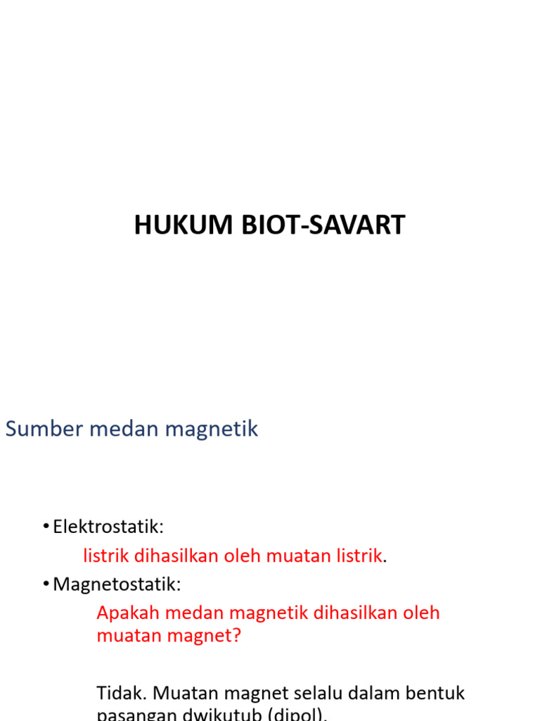 12.1 Hukum Biot-Savart | PDF