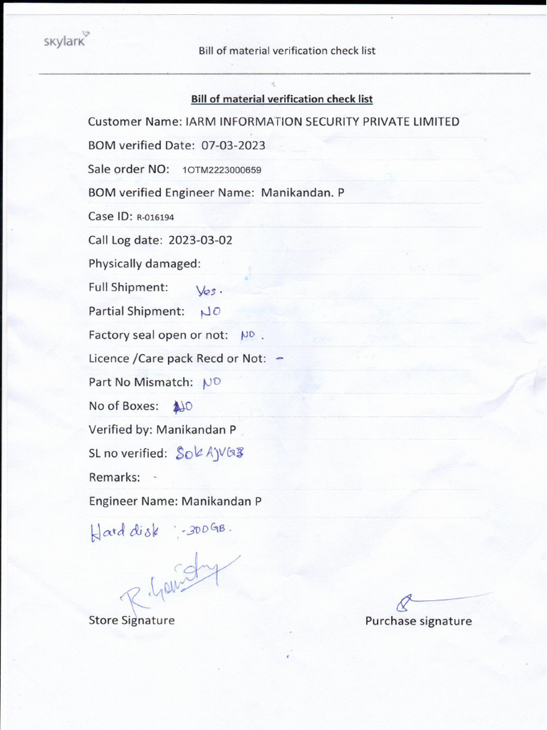 Bom Verification | PDF