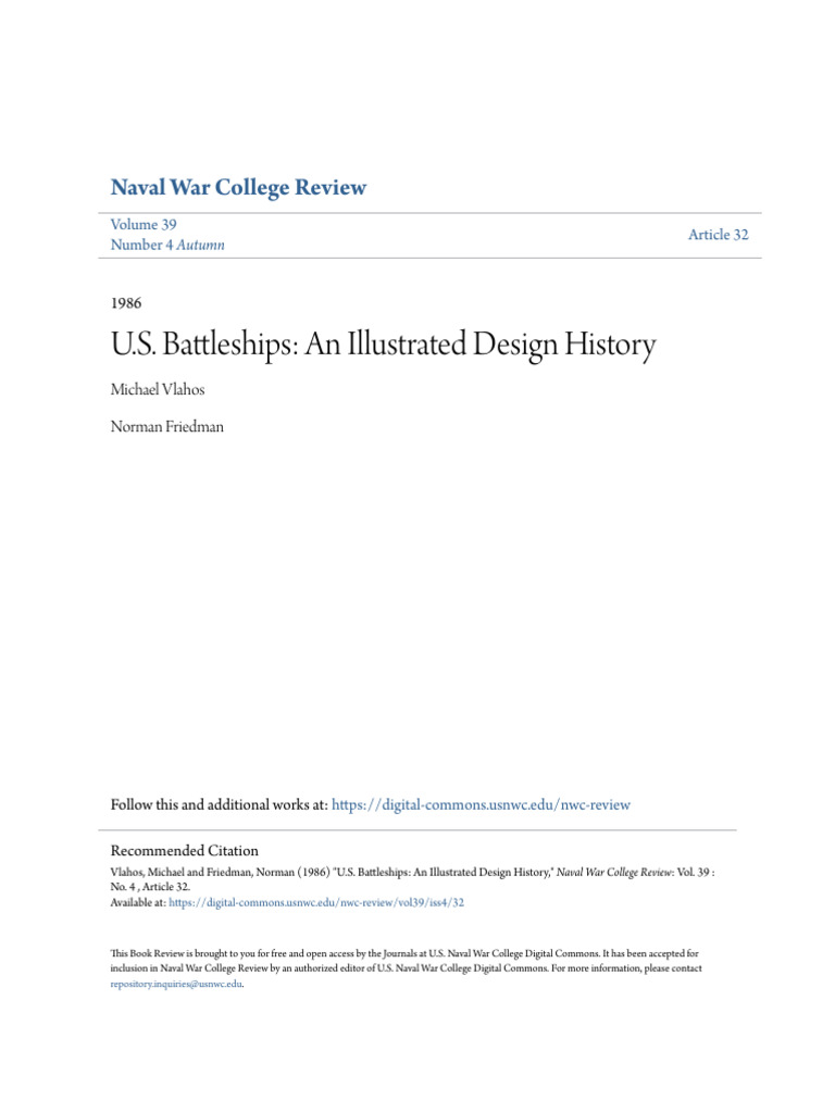 U.S. Battleships - An Illustrated Design History | PDF
