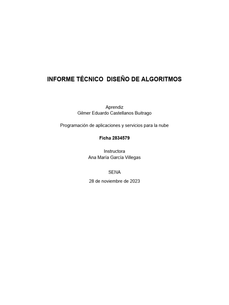 Diseño Algoritmos Actividad 220501096 AA2 | PDF | Métodos y materiales de enseñanza