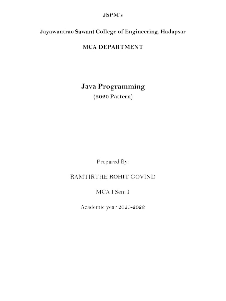Java Journal Format | PDF