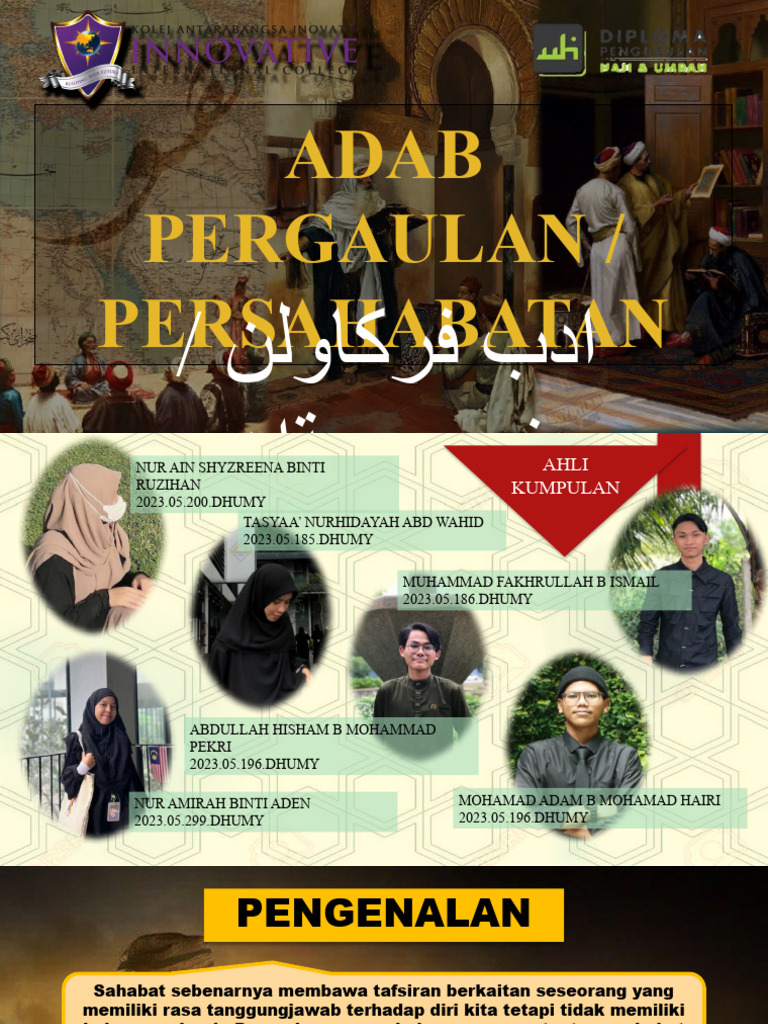Adab Pergaulan Persahabatan | PDF