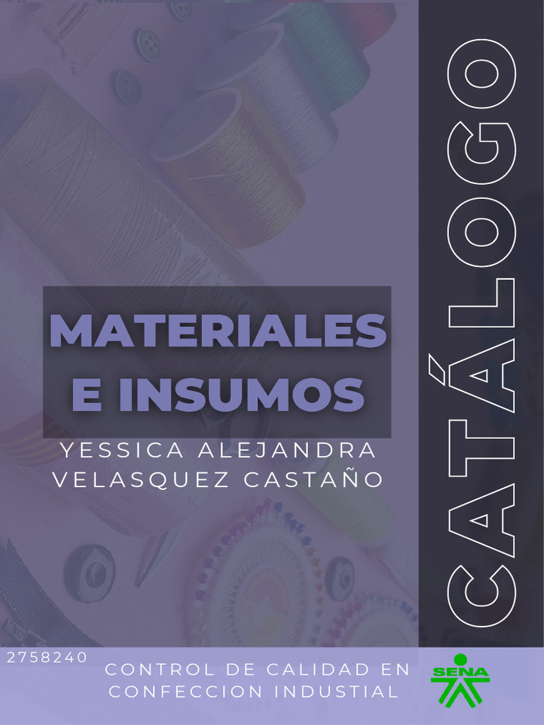 Catalogo-Materiales e Insumos Yv | PDF | Ropa | Textiles