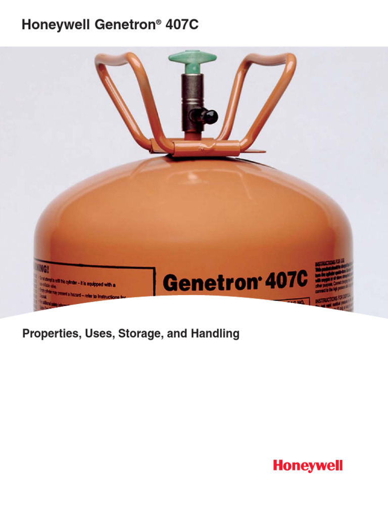 Honeywell Genetron 407C Technical Specs | PDF | Materials | Transparent Materials