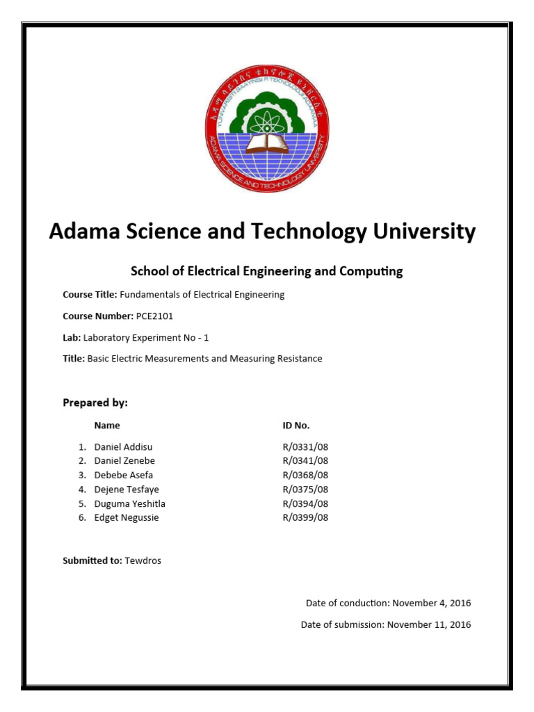 Lab 1 - Resisttance | Download Free PDF | Electrical Resistance And Conductance | Resistor