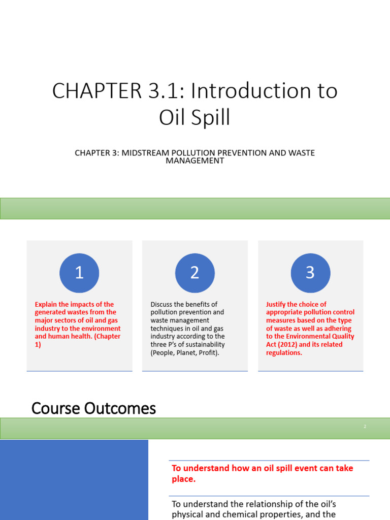 Chapter 3 - 1 Introduction To Oil Spill | PDF