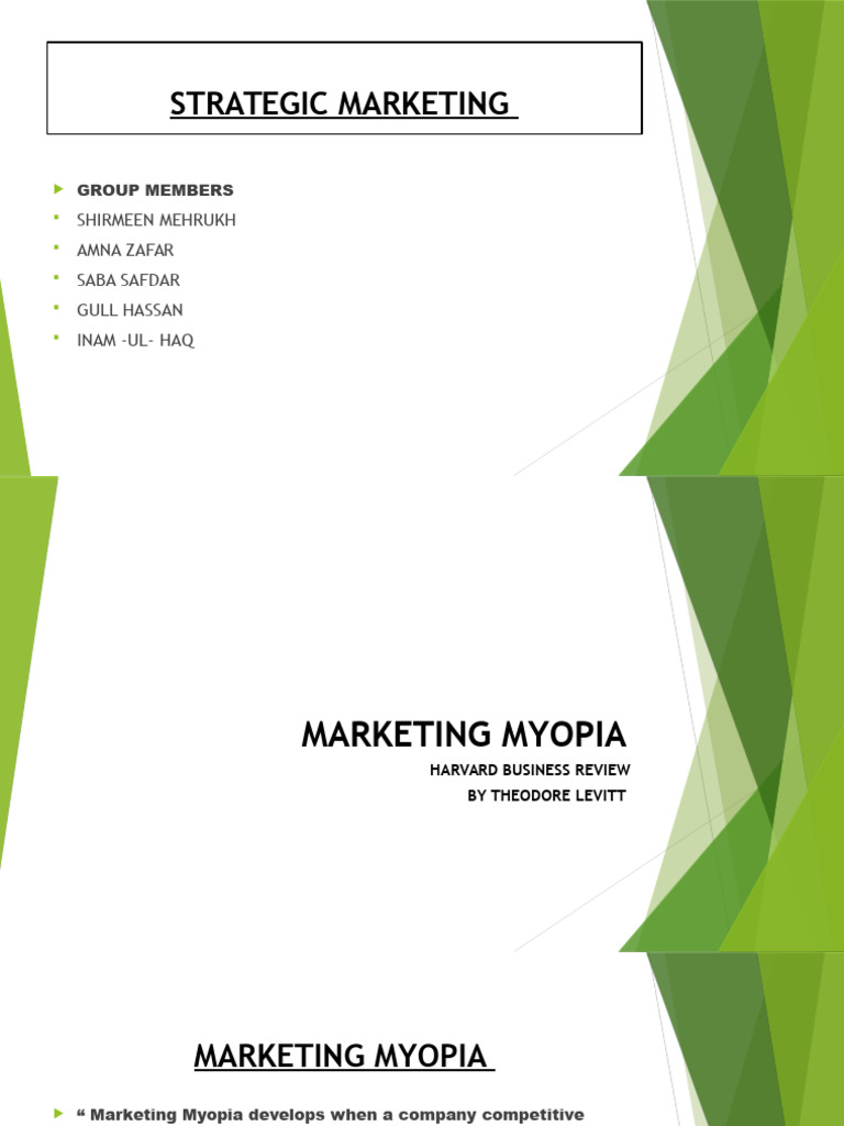 Marketing Myopia by Theodore Levitt | PDF | Marketing | Petroleum